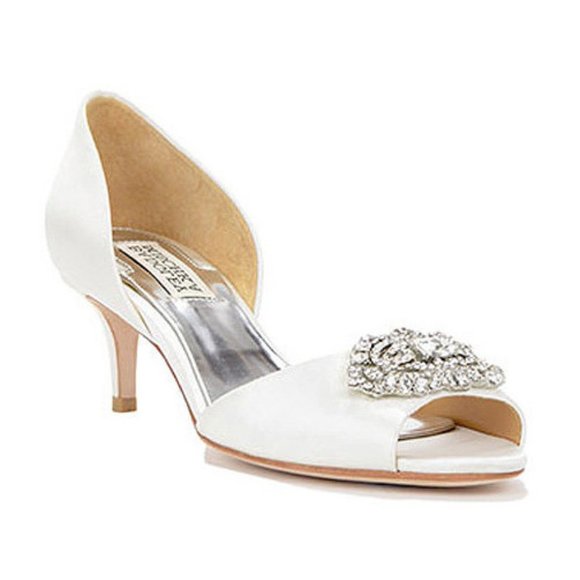 Badgley Mischka | Shoes | Petrina White Bridal Shoes By Badgley Mischka ...